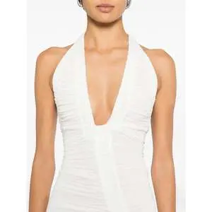 Christopher Esber Pleated Halterneck Drop-waist Gown