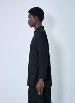 Yohji Yamamoto Chain Stitch Broad Zip Open Blouse