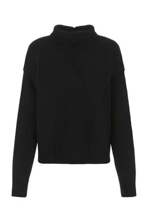 JIL SANDER Cashmere Blend Oversized Sweater - Black