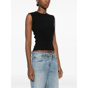 Axel Arigato Embroidered Logo Ribbed Knit Top