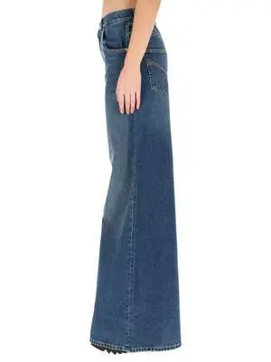 Stella McCartney High Waist Wide Leg Jeans - Blue