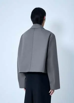 Rick Owens Cropped Zip Jacket - Gray