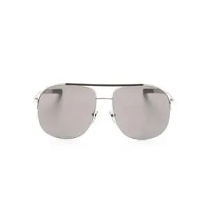 Gucci Aviator Sunglasses With Logo Detail - Silver
