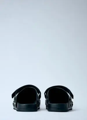 Rick Owens Megalace Mule Granola Flats - Black
