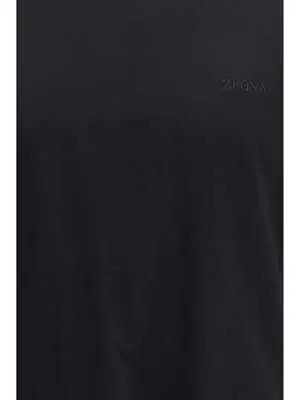 Zegna Short-sleeve Cotton T-shirt - Black