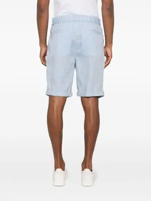 Brunello Cucinelli Linen Blend Pleated Shorts - Multicolor