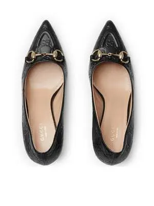 Gucci Leather Horsebit Pumps