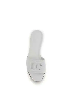 Dolce & Gabbana Millenials Flat Sandals - White