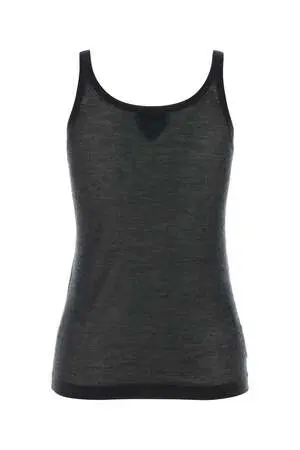 Prada Graphite Cashmere Blend Tank Top