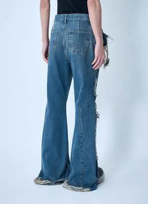 Rick Owens Slivered Bootcut Jeans