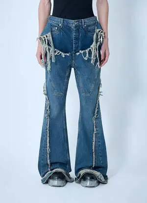 Rick Owens Slivered Bootcut Jeans - Blue