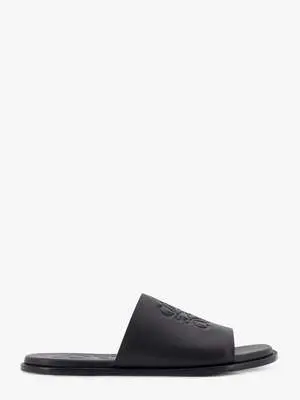 Loewe Flex Anagram Leather Sandals - Black