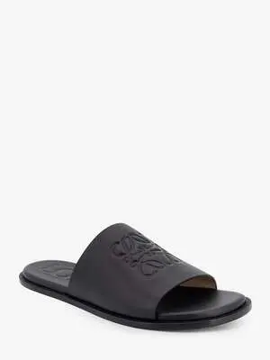 Loewe Flex Anagram Leather Sandals - Black