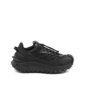Moncler Low-top Trainers With Rubber Tread Sole - Black