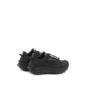 Moncler Low-top Trainers With Rubber Tread Sole - Black
