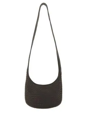 Bottega Veneta Veneto Small Woven Leather Shoulder Bag - Brown
