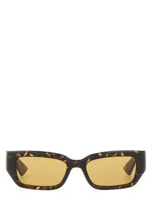 Bottega Veneta Rectangular Sunglasses - Brown