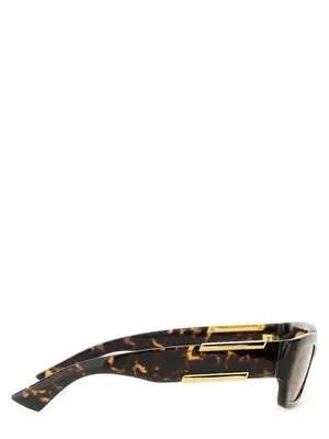 Bottega Veneta Rectangular Sunglasses - Brown