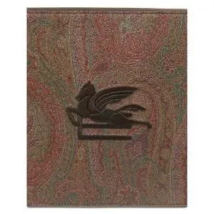 Etro Paisley Print Clutch Bag With Logo Embroidery