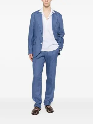 Brunello Cucinelli Linen Single-breasted Suit