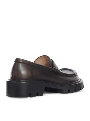 Loewe Sierra Brushed Calfskin Loafers With Lug Sole