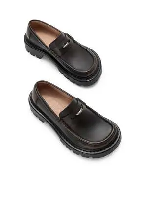 Loewe Sierra Brushed Calfskin Loafers With Lug Sole