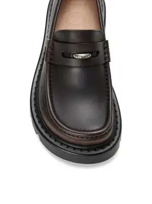 Loewe Sierra Brushed Calfskin Loafers With Lug Sole