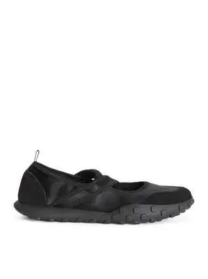 JIL SANDER Moon Suede Ballet Flats - Black