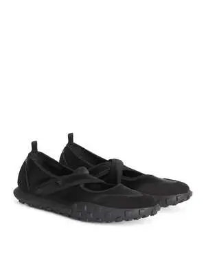 JIL SANDER Moon Suede Ballet Flats - Black