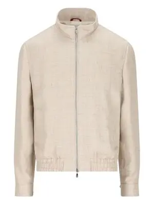 Brunello Cucinelli Silk Blend Blouson Jacket