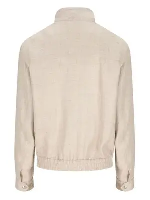 Brunello Cucinelli Silk Blend Blouson Jacket