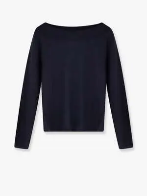 Max Mara Cashmere Boat Neck Sweater With Removable Waistband - Multicolor