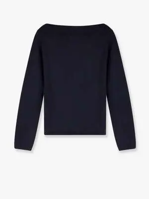 Max Mara Cashmere Boat Neck Sweater With Removable Waistband - Multicolor