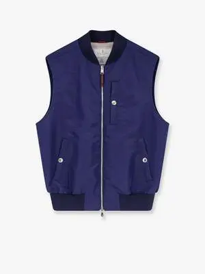 Brunello Cucinelli Water-repellent Nylon Sleeveless Jacket