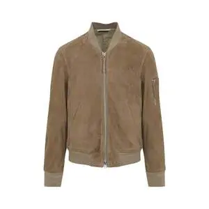 TOM FORD Suede Bomber Jacket - Multicolor