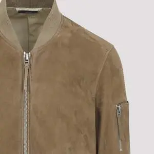 TOM FORD Suede Bomber Jacket - Multicolor