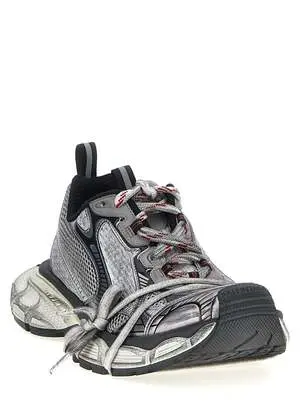 Balenciaga 3xl Mesh And Polyurethane Sneakers - Gray