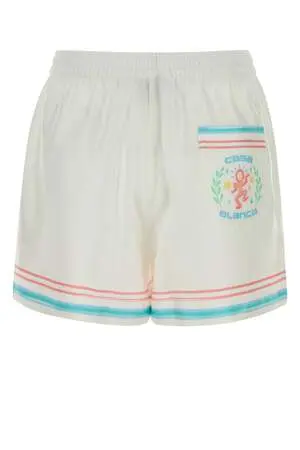 Casablanca Silk Shorts - White