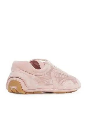 Prada Montecarlo Re-edition 2005 Suede And Re-nylon Sneakers - Multicolor
