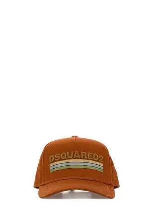 Dsquared2 Cotton Baseball Cap - Orange