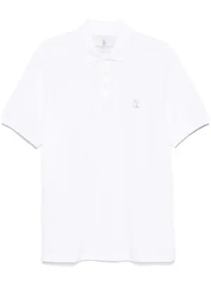 Brunello Cucinelli Logo Cotton Polo Shirt - Multicolor