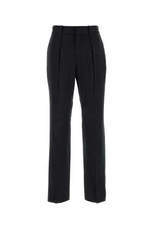 Isabel Marant Étoile Embroidered Stretch Wool Blend Pant - Multicolor