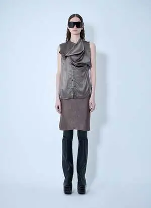 Rick Owens Sleeveless Draped Island Top - Gray