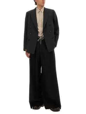 Dries Van Noten Wool Double Breasted Jacket - Gray