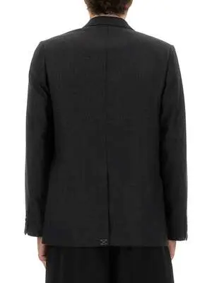 Dries Van Noten Wool Double Breasted Jacket - Gray