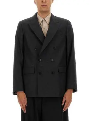 Dries Van Noten DRIES VAN NOTEN Wool Double Breasted Jacket Gray