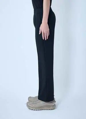 Moncler Elasticated Waist Straight Leg Trousers - Black