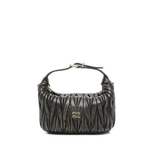 Miu Miu Miu Miu Matelassé Effect Shoulder Bag Brown