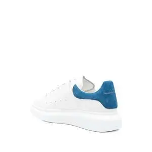 Alexander McQueen Low-top Sneakers With Suede Heel Panel - White