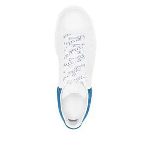 Alexander McQueen Low-top Sneakers With Suede Heel Panel - White
